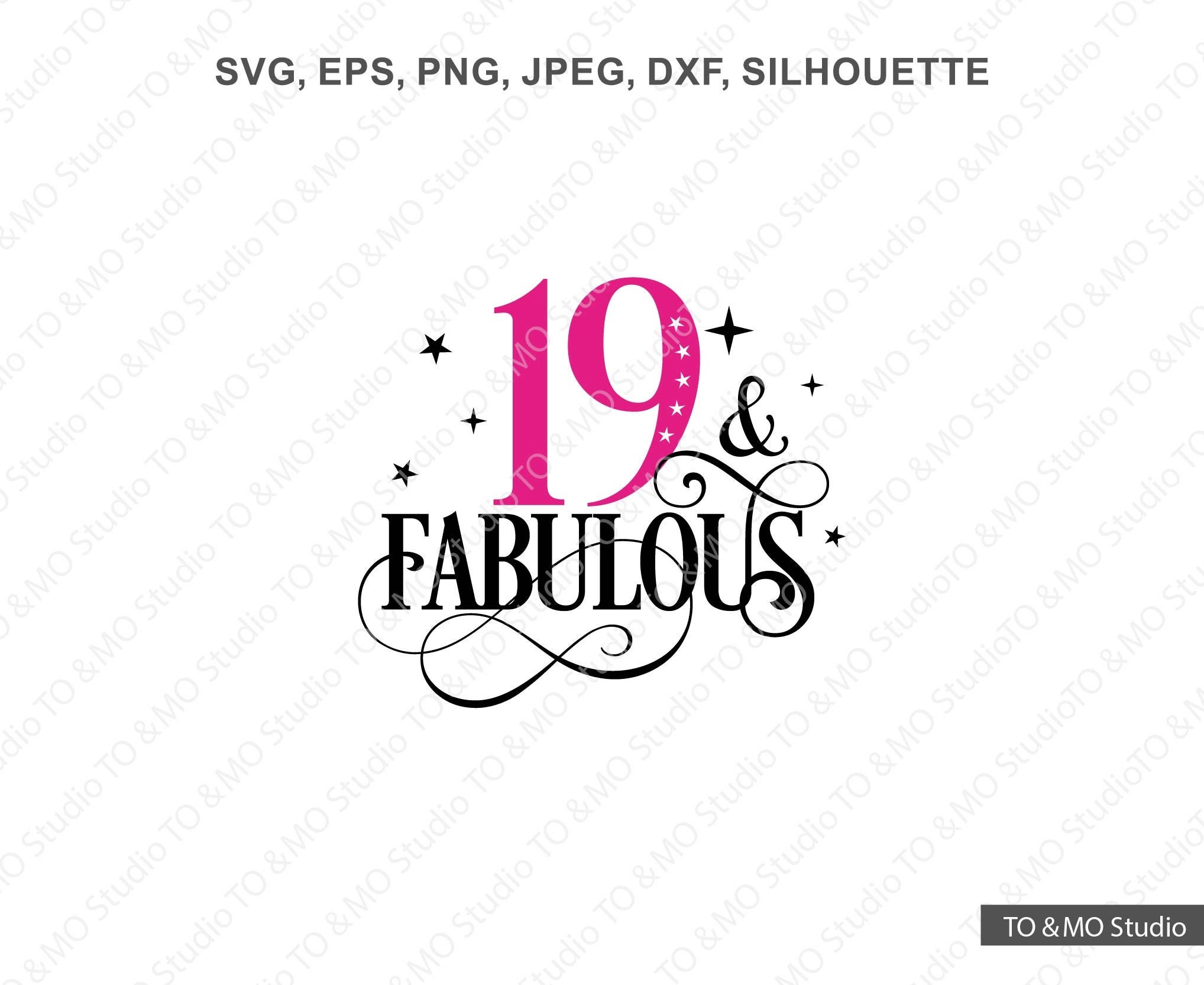 Nineteen Birthday SVG 19th Birthday Svg 19th Birthday - Etsy