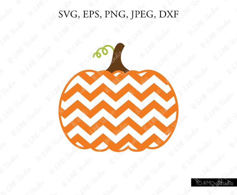 Chevron Pumpkin SVG Pumpkin Svg Halloween Svg Pumpkin | Etsy
