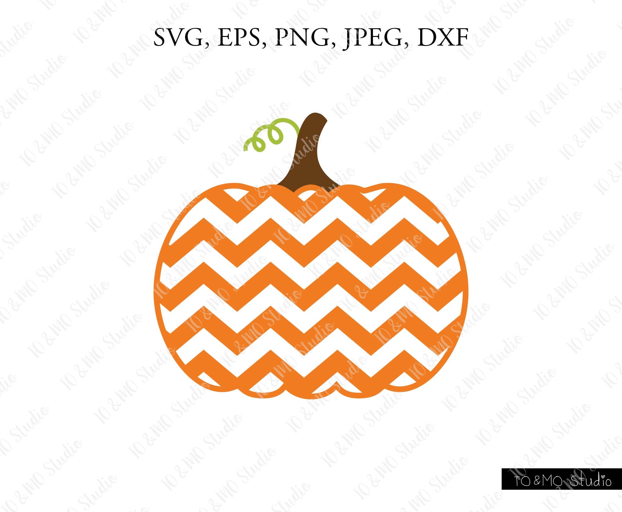 Chevron Pumpkin Clipart
