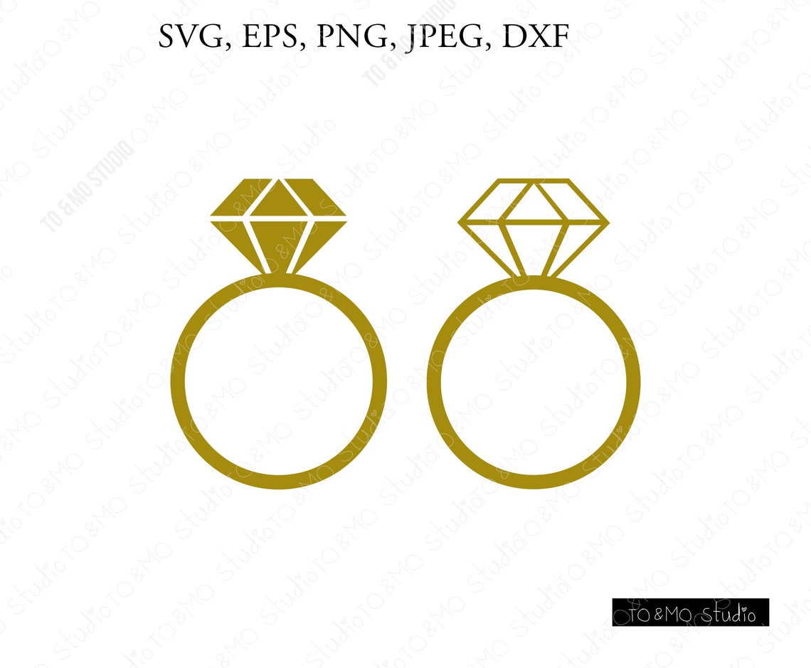 Diamond Ring Svg Diamond Svg Engagement SVG Wedding SVG - Etsy