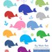 Cute Whale Clip Art & Vectors - Invitation, Crafting, Baby Shower, Web ...