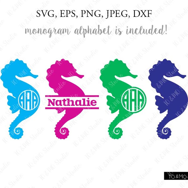 Seahorse Monogram - Etsy