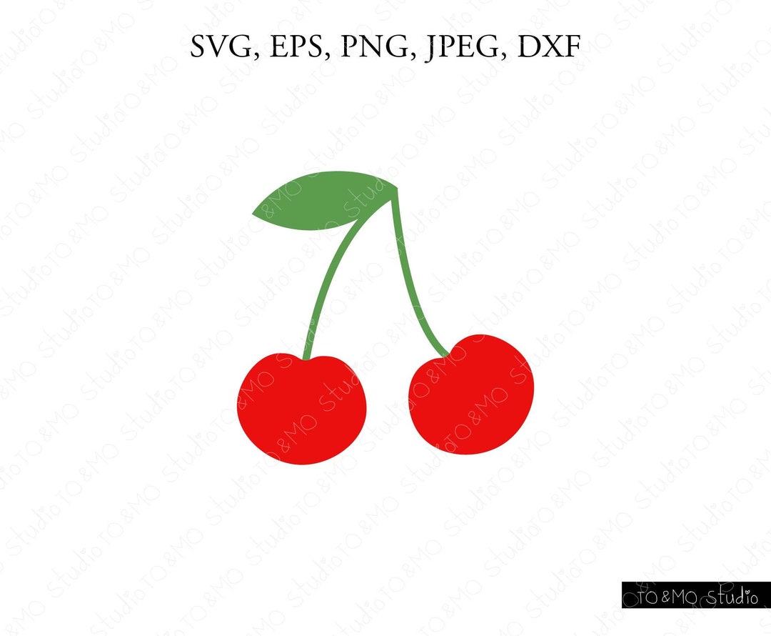 Cherry SVG, Cherry Fruit Svg, Cherry Clipart, Cherry Cut Files, Cherry ...