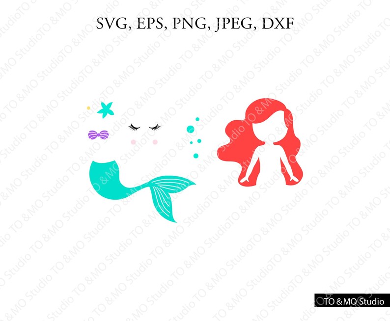 Mermaid SVG Mermaid Monogram Svg Cute Mermaid Svg Mermaid | Etsy