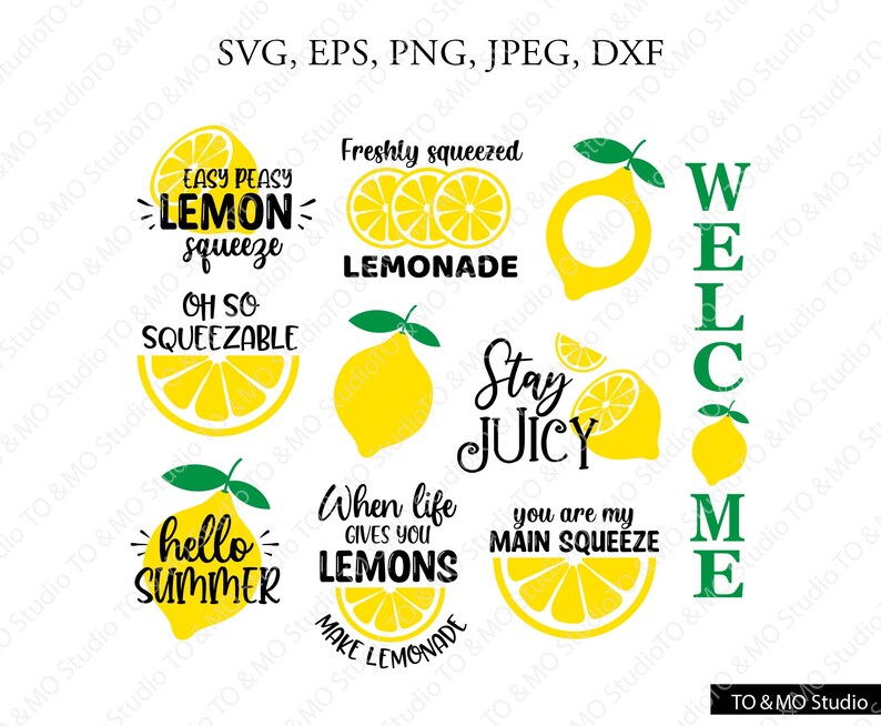 Lemon Svg, Lemon Svg Bundle, Summer Svg, Summer Svg Bundle, Lemonade ...