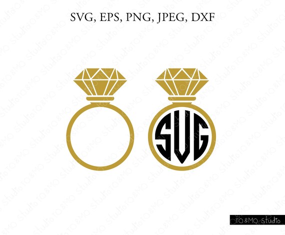 Diamond Ring Svg Glitter Diamond Ring Svg Engagement SVG - Etsy