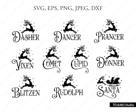 Christmas SVG Rudolf Svg Christmas Santa SVG Reindeer Svg | Etsy