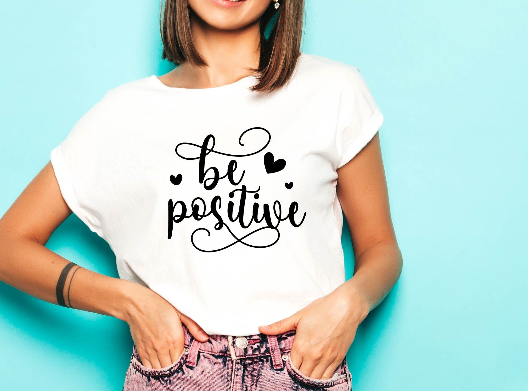 Be Positive Svg Inspirational Quote SVG Motivational Quote - Etsy