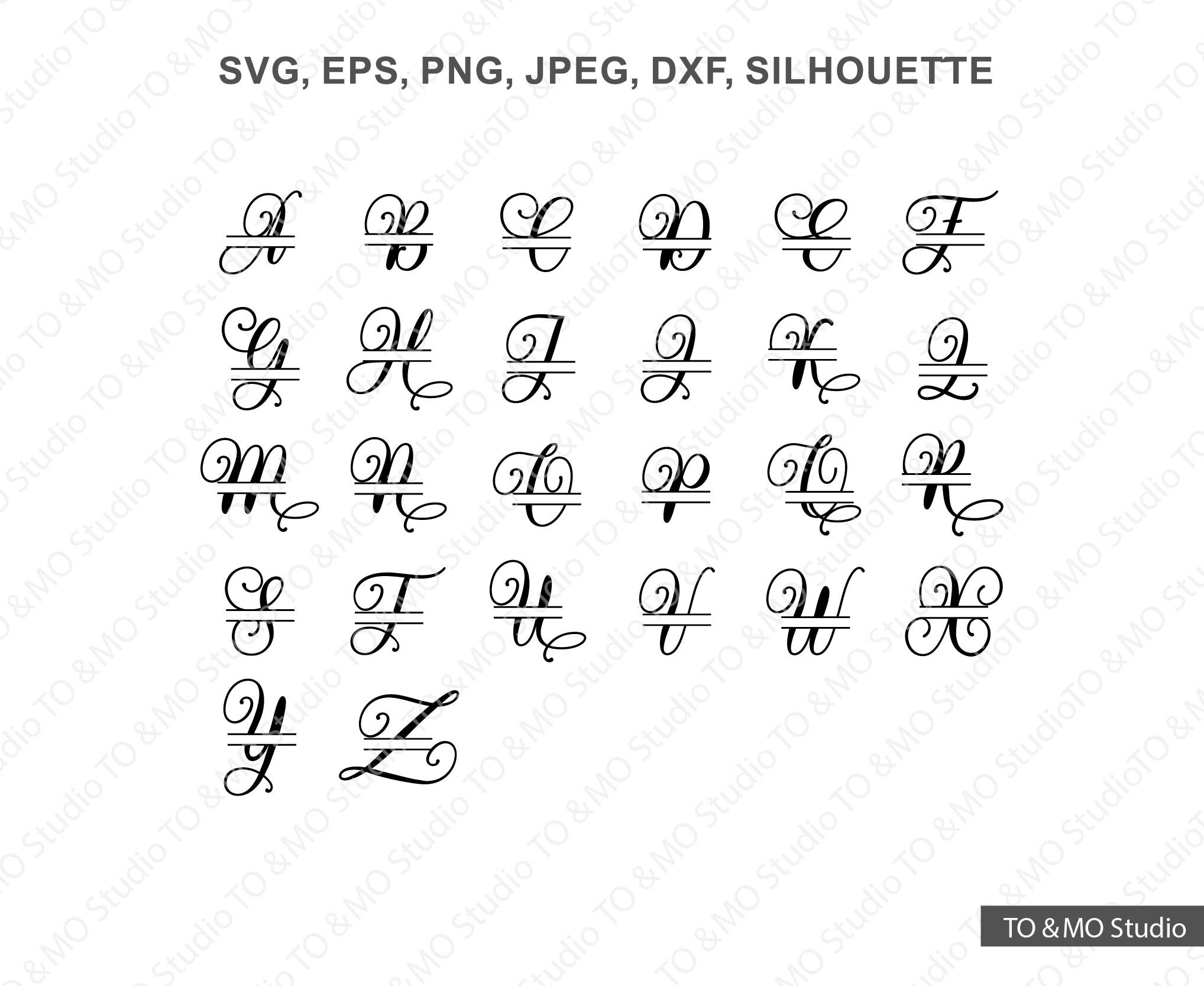 Monogram Svg Monogram Alphabet Svg Monogram Clipart - Etsy