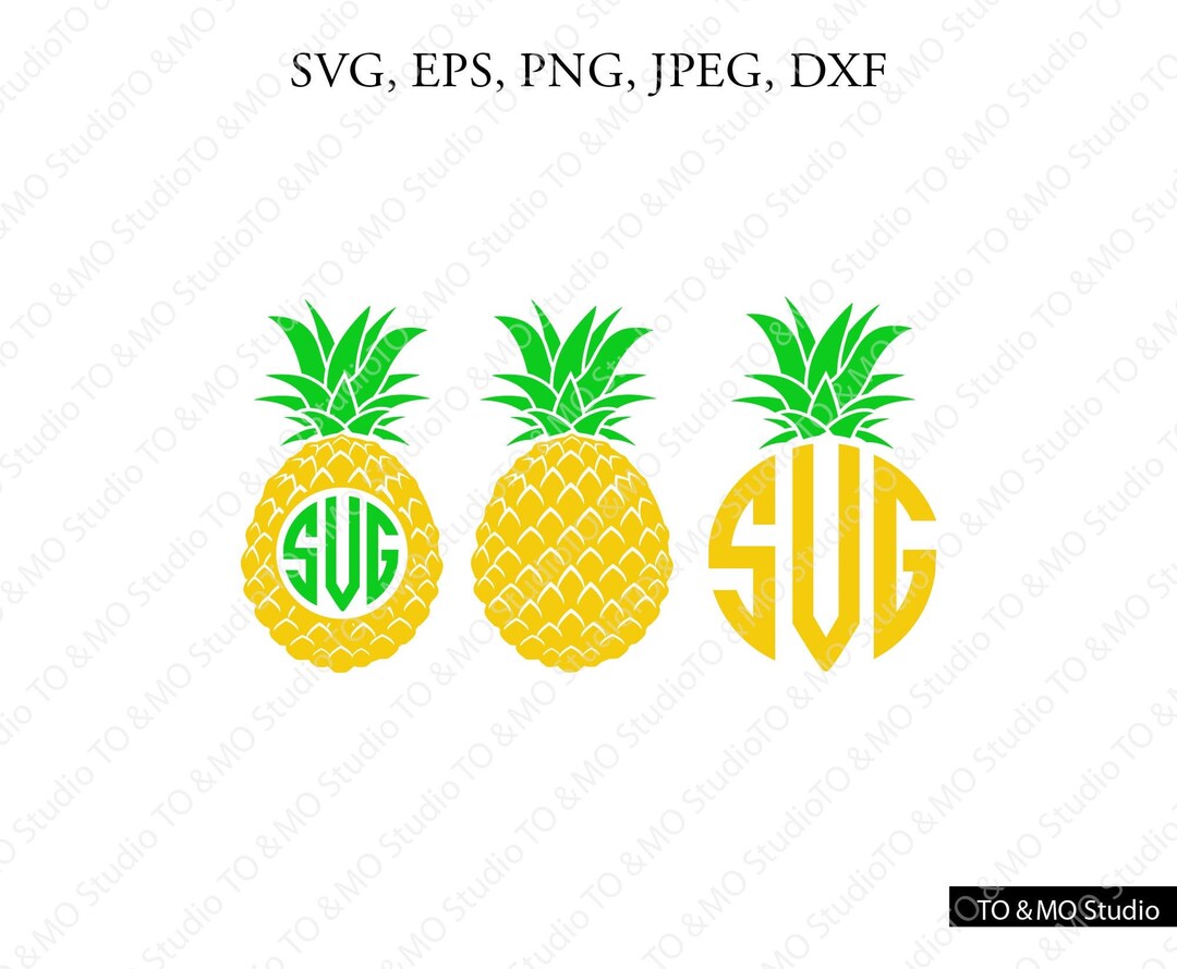 Pineapple Monogram Svg,pineapple Svg,summer Svg Pineapple Clipart, SVG ...