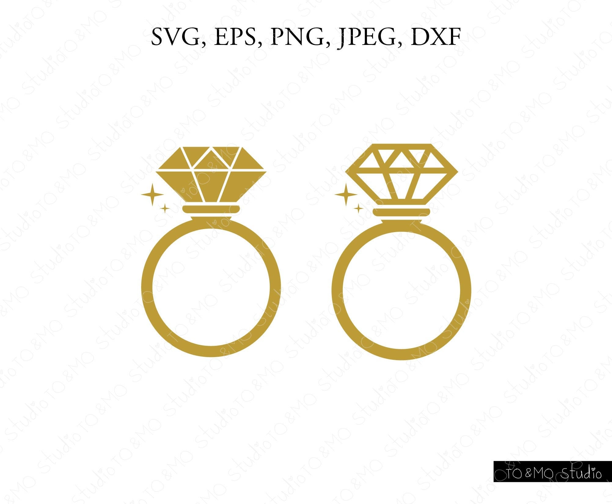 Diamond Ring Svg Glitter Diamond Ring Svg Engagement SVG - Etsy
