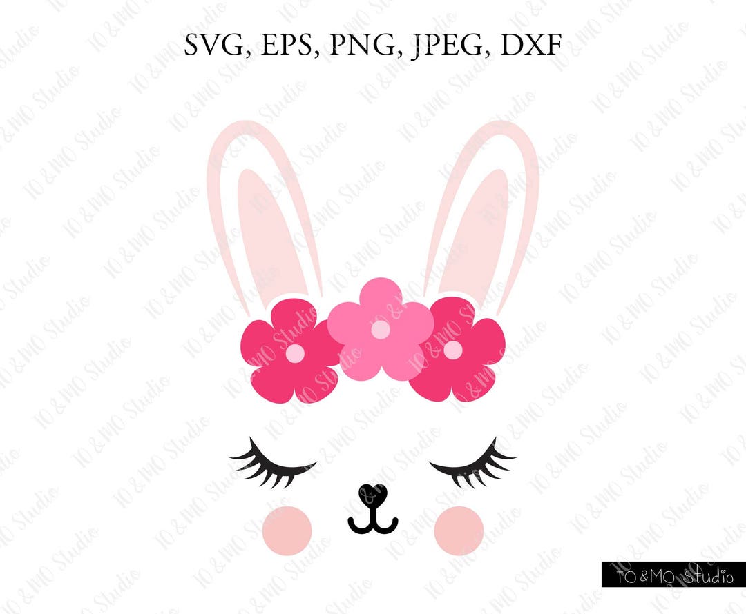 Bunny SVG, Cute Bunny Face Svg, Bunny Clip Art, Bunny Face SVG, Bunny ...