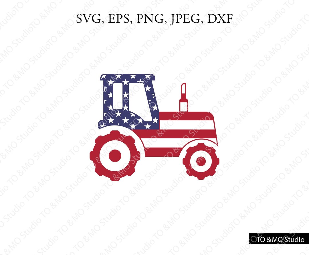 4th of July Svg, Tractor SVG, Tractor Monogram Svg, Tractor Clipart ...