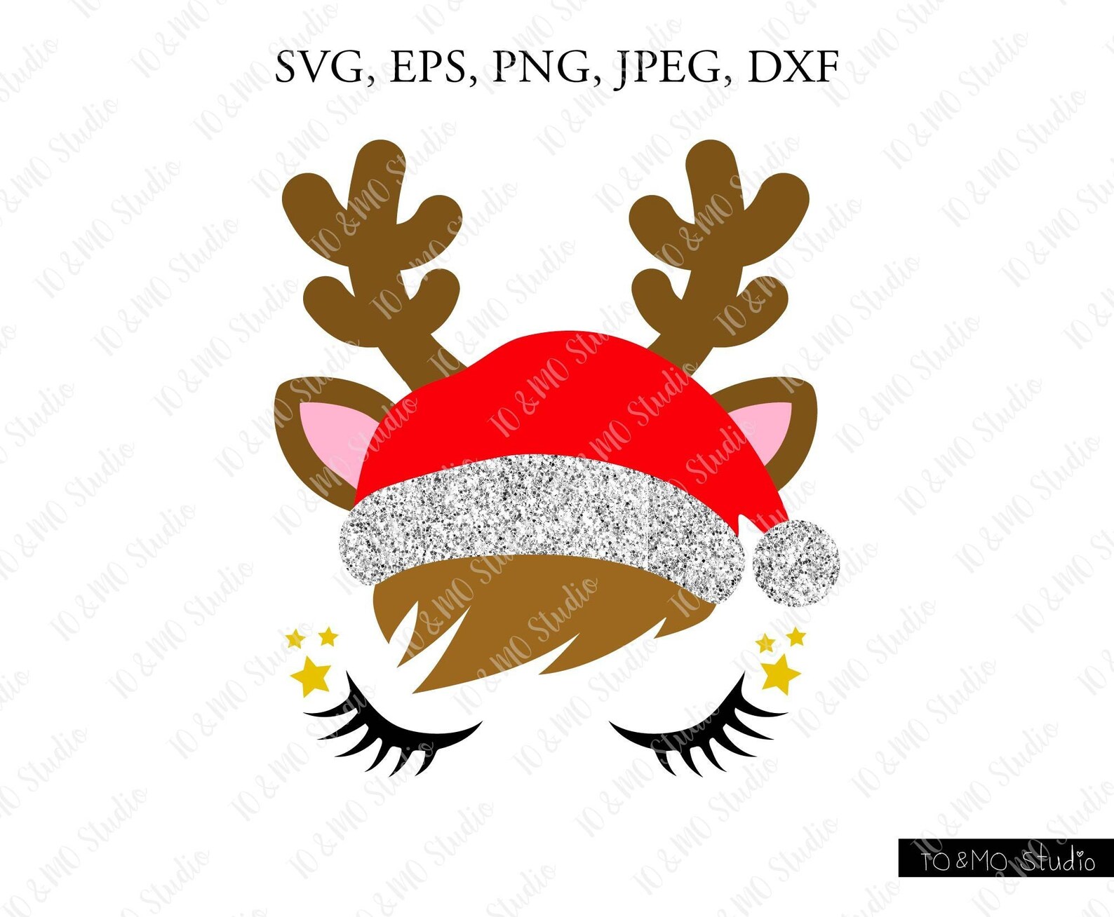 Reindeer SVG Reindeer Head Svg Reindeer Clip Art Reindeer | Etsy