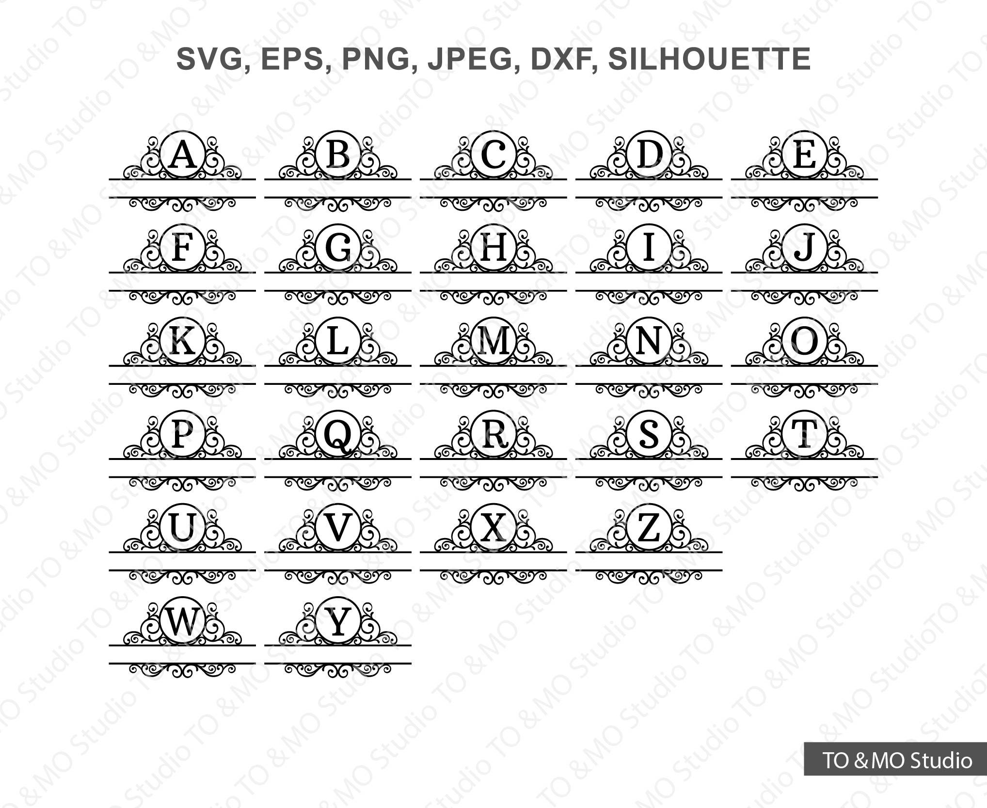 Monogram Svg Monogram Alphabet Svg Monogram Clipart - Etsy Australia