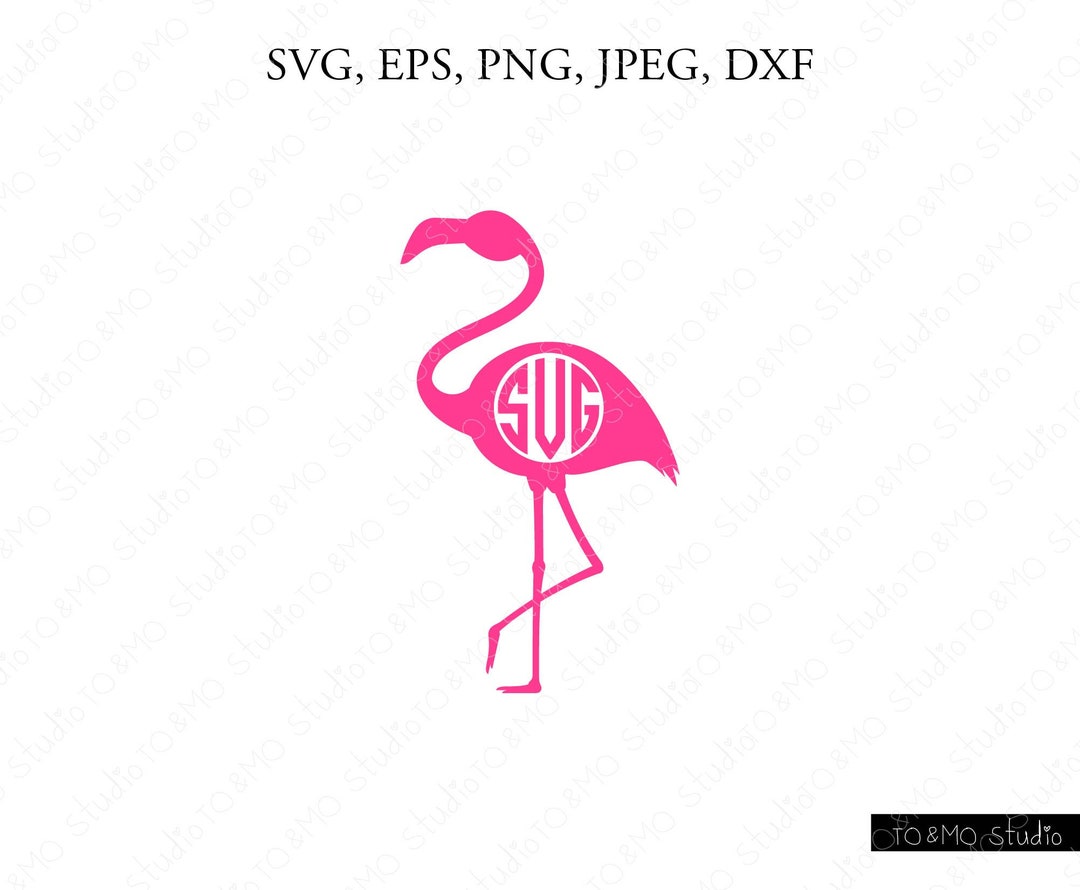 Flamingo SVG, Flamingo Monogram SVG, Summer Svg, Flamingo Clip Art ...