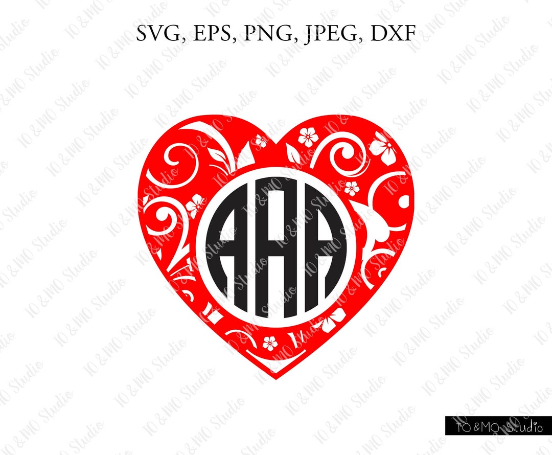 Love Svg, Valentine Monogram Svg, Valentines Day Svg, Valentine Love ...