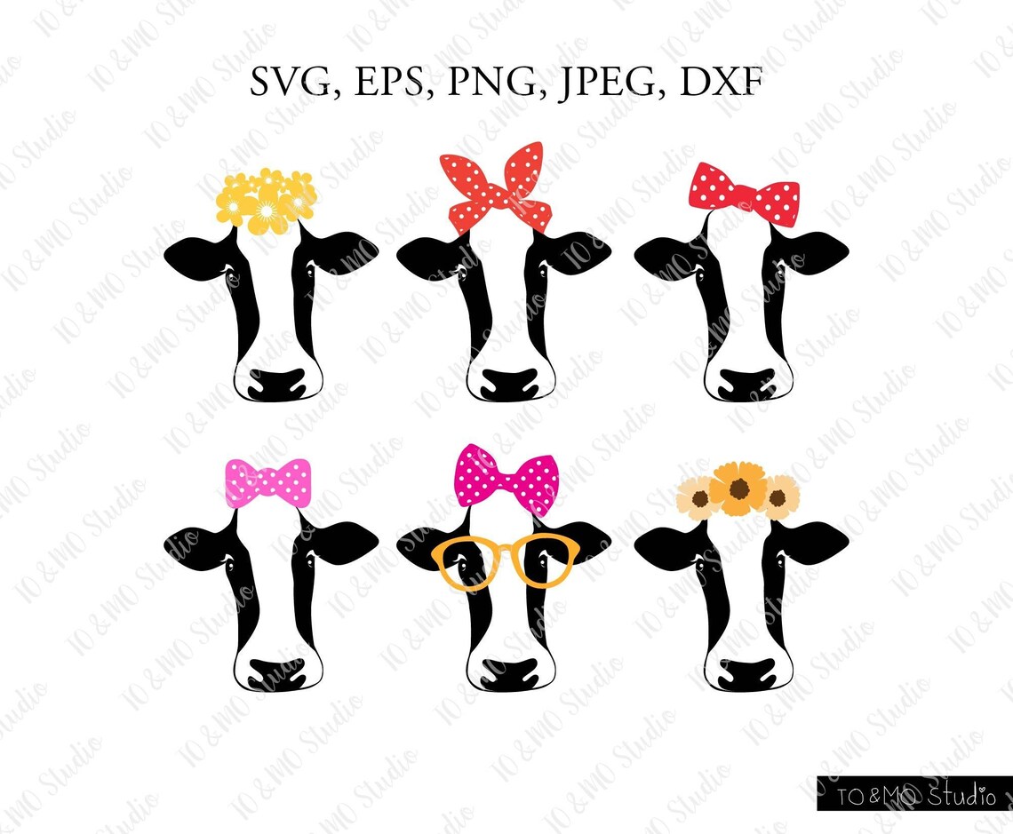 Cow SVG Cute Cow Face Svg Vintage Cow Svg Cow Face Svg - Etsy