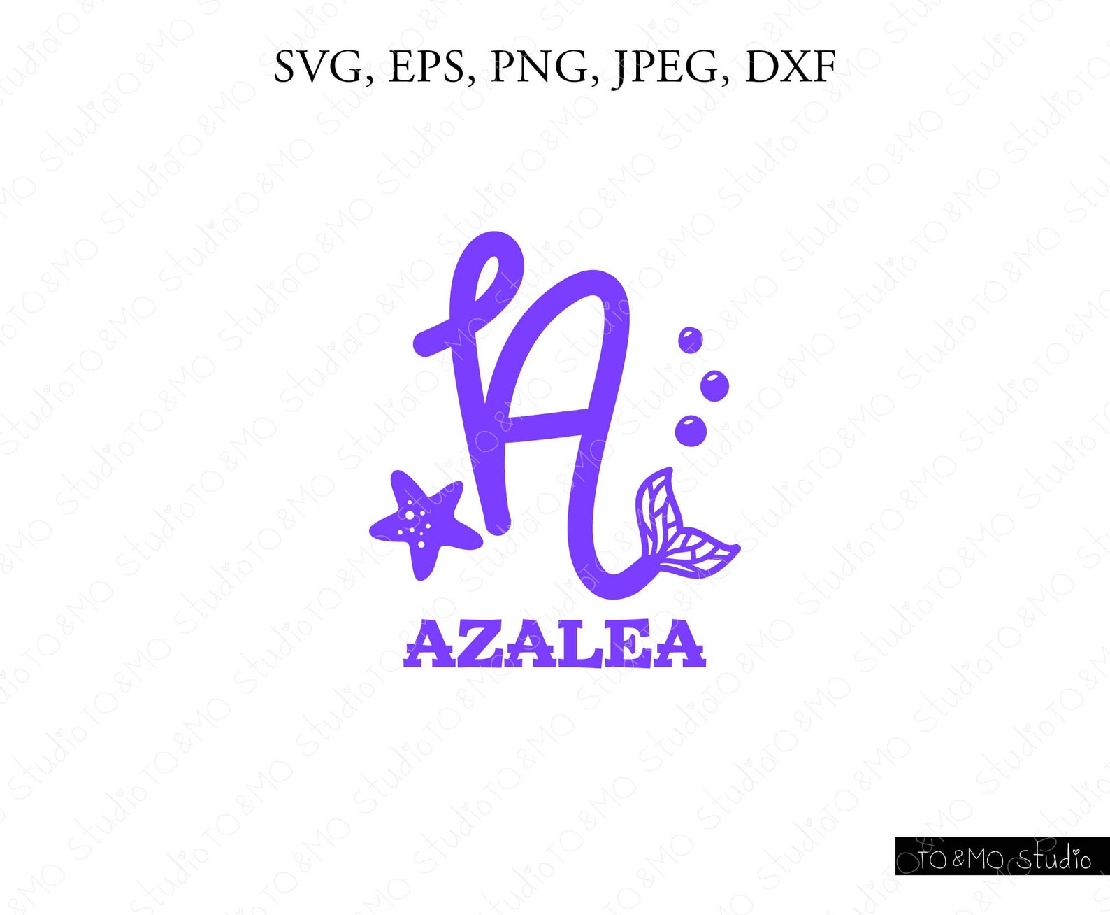 Mermaid Monogram Svg Mermaid Monogram Alphabet Svg Mermaid - Etsy