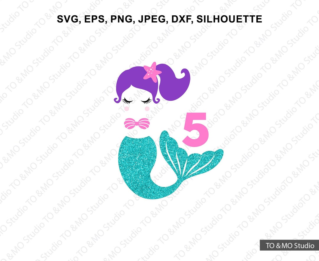 Mermaid SVG, Mermaid Monogram Svg, Cute Mermaid Svg, Mermaid Birthday ...
