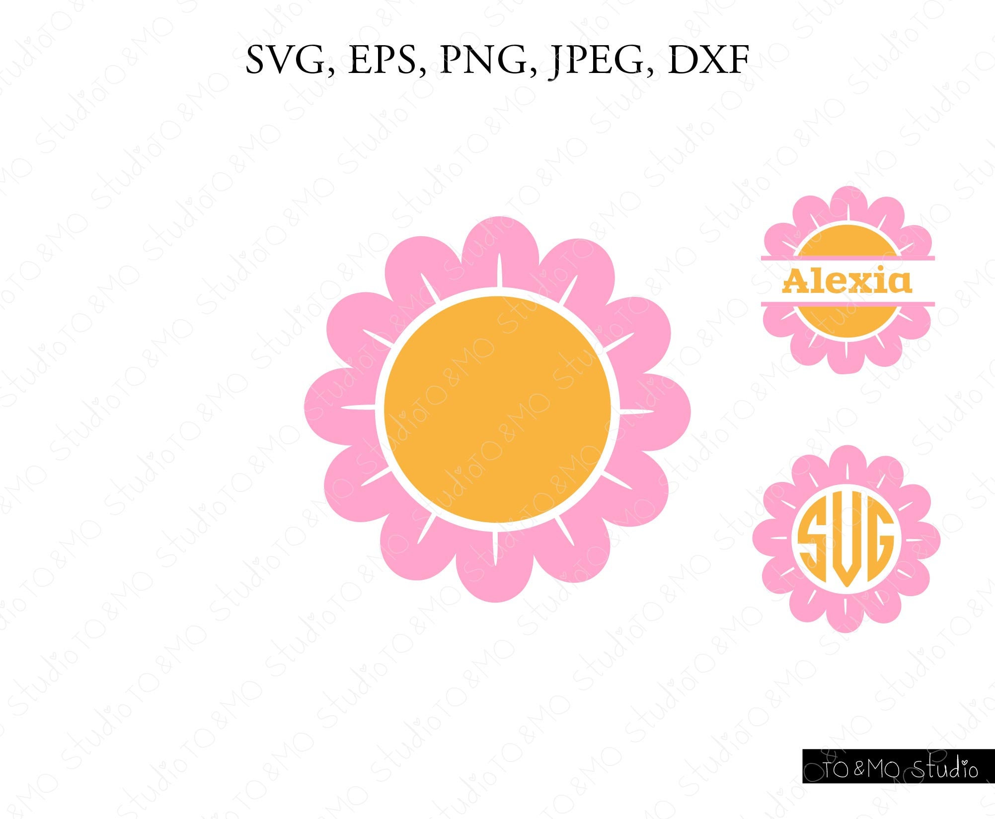 Daisy Svg Daisy Monogram Svg Girl Svg Girl Monogram Svg | Etsy