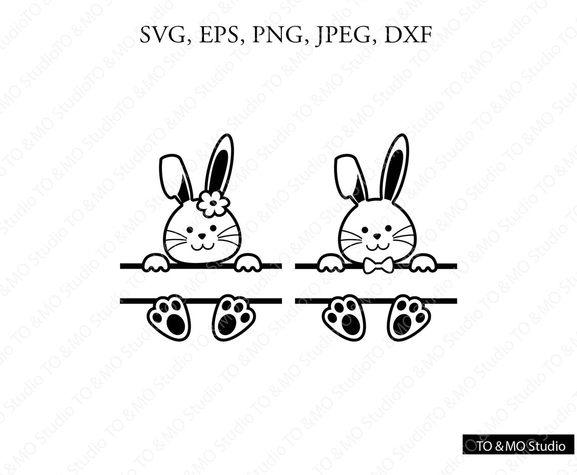 Bunny SVG Easter SVG Bunny split svg Cute Bunny Svg Bunny | Etsy