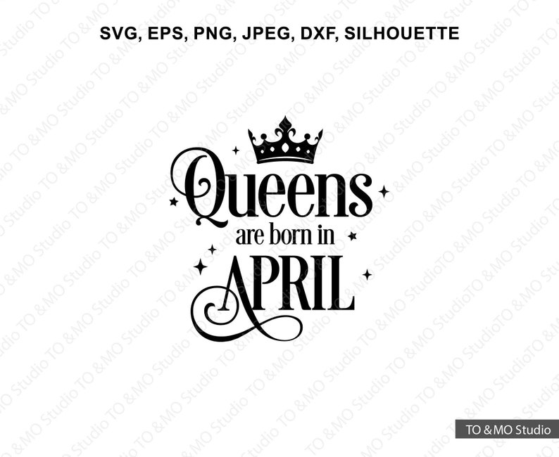 Birthday Queen SVG Queen Svg Birthday Svg April Queen Svg - Etsy