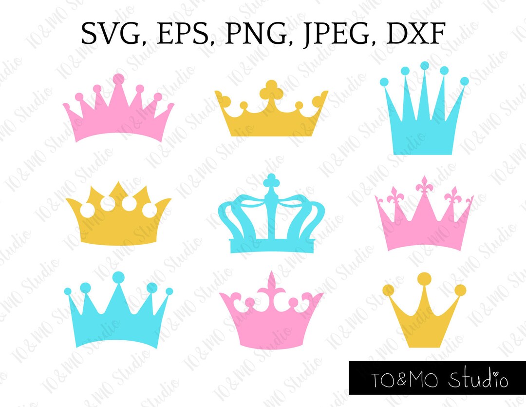 Crown SVG, Crown Clipart, Crown Princess SVG, SVG Files, Cricut ...
