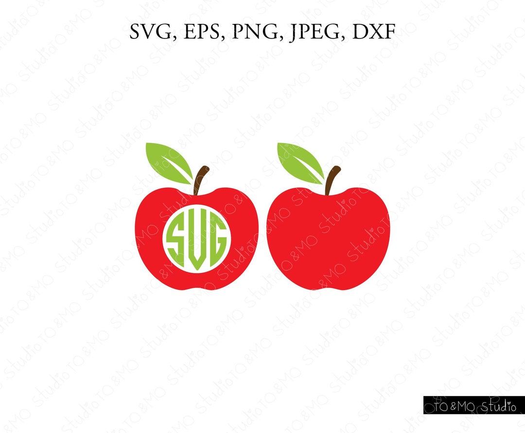 Teacher Svg, School Svg, Apple Monogram Svg, Teacher Monogram Svg ...