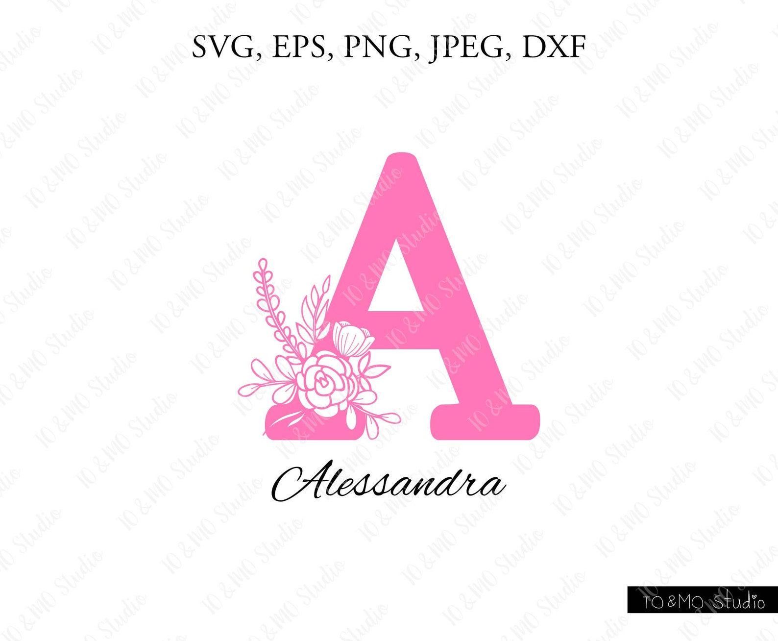 Monogram Svg, Monogram Alphabet Svg, Monogram Clipart, Flower Alphabet ...