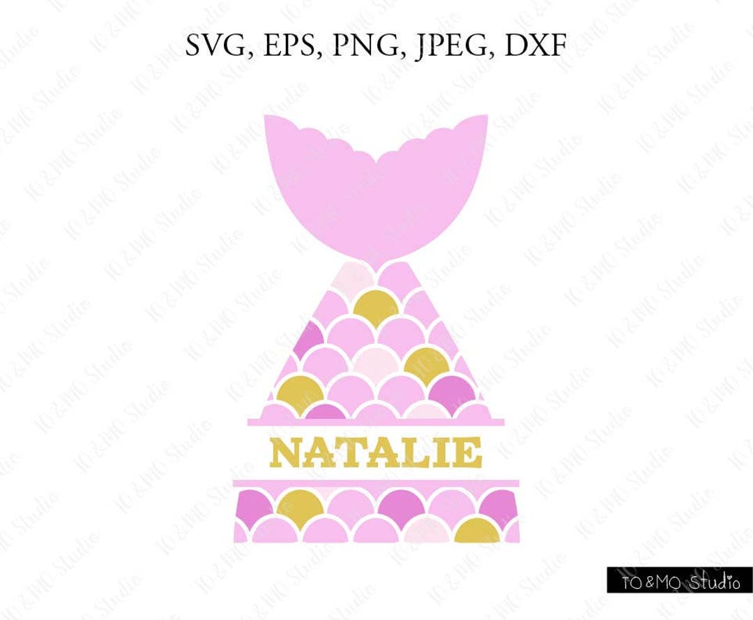 Mermaid SVG, Mermaid Split Monogram Svg, Mermaid Tail Svg, Sea Mermaid ...