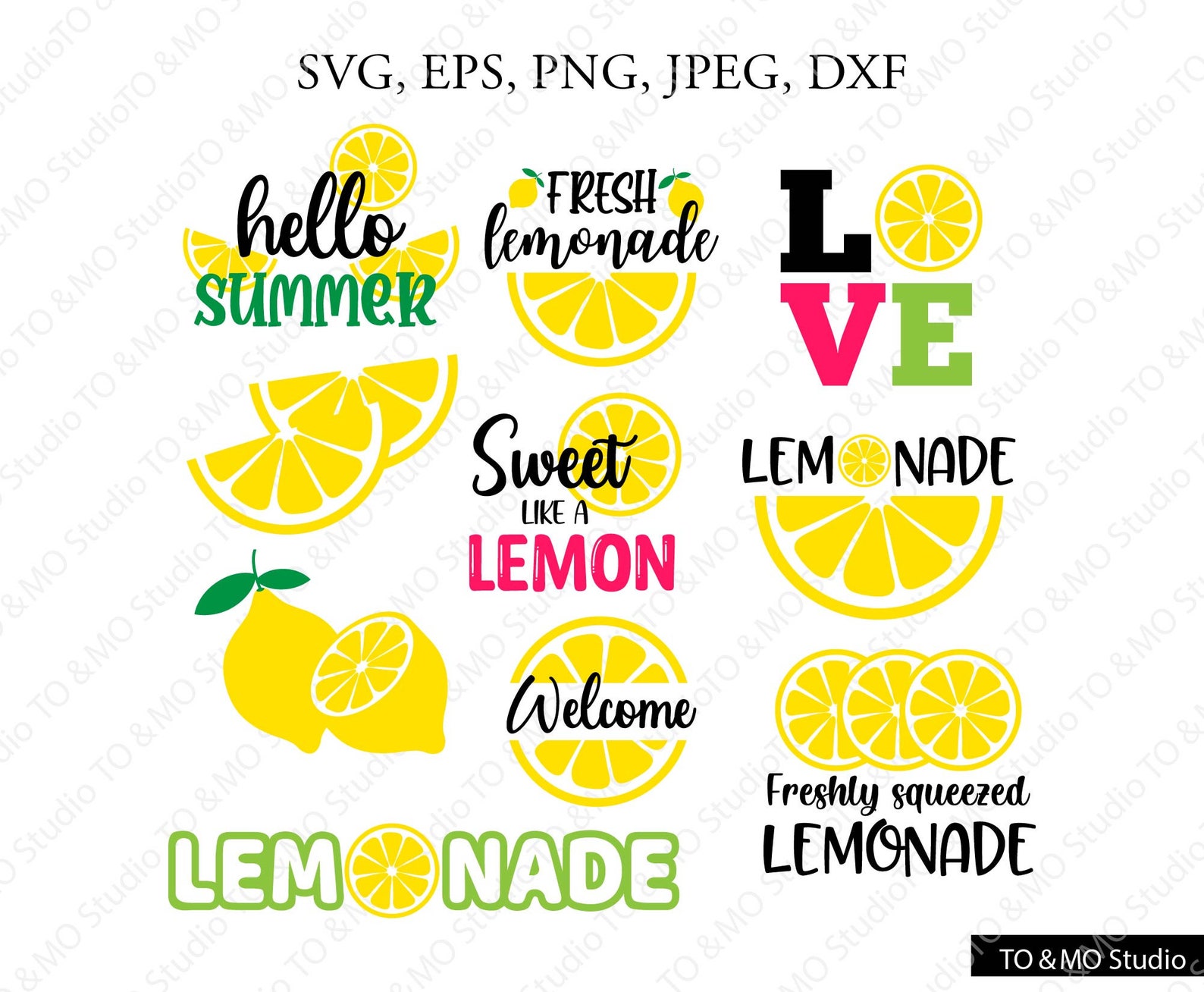 Lemon Svg, Lemon Svg Bundle, Summer Svg, Summer Svg Bundle, Lemonade ...