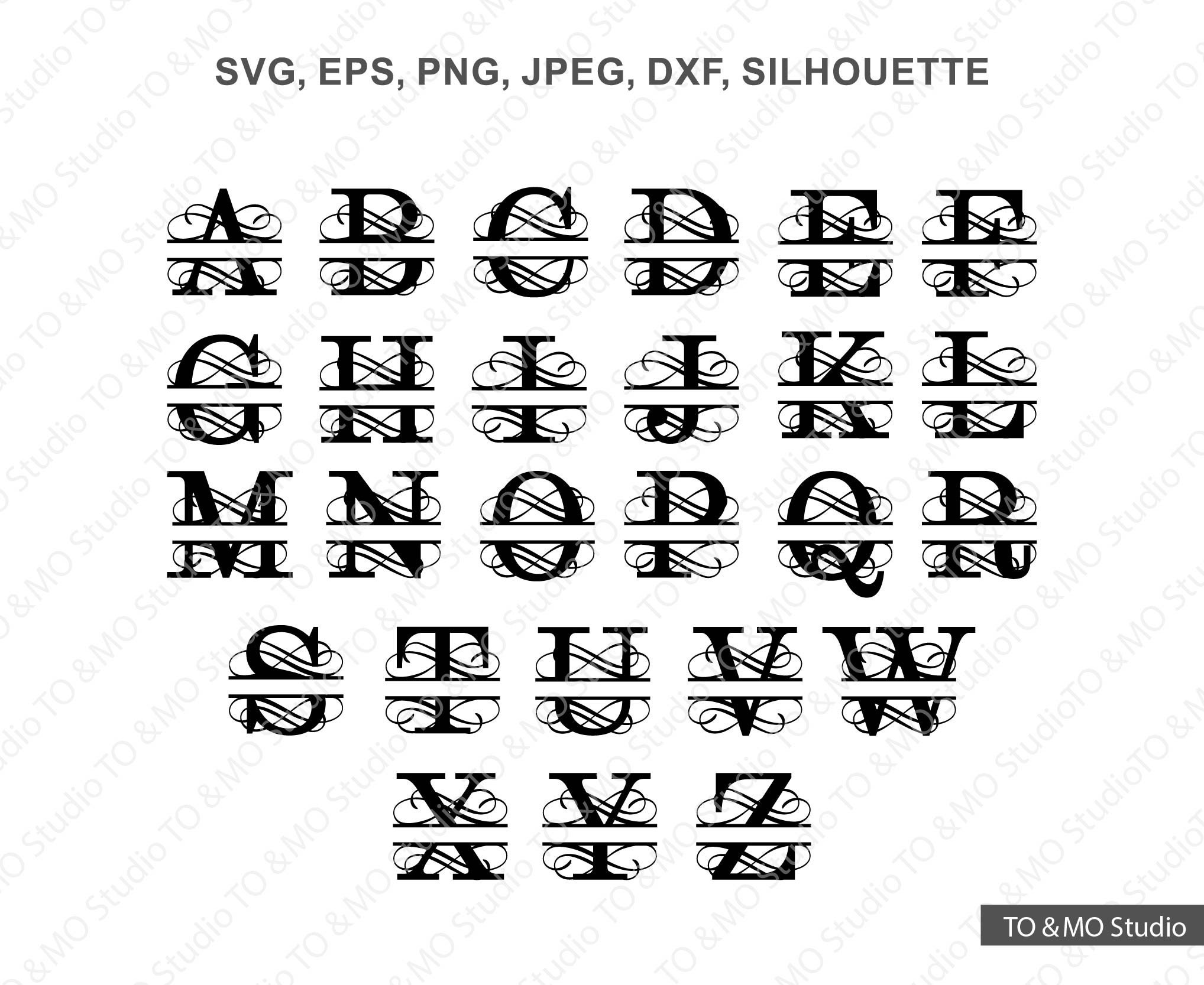 Monogram Svg Monogram Alphabet Svg Monogram Clipart - Etsy