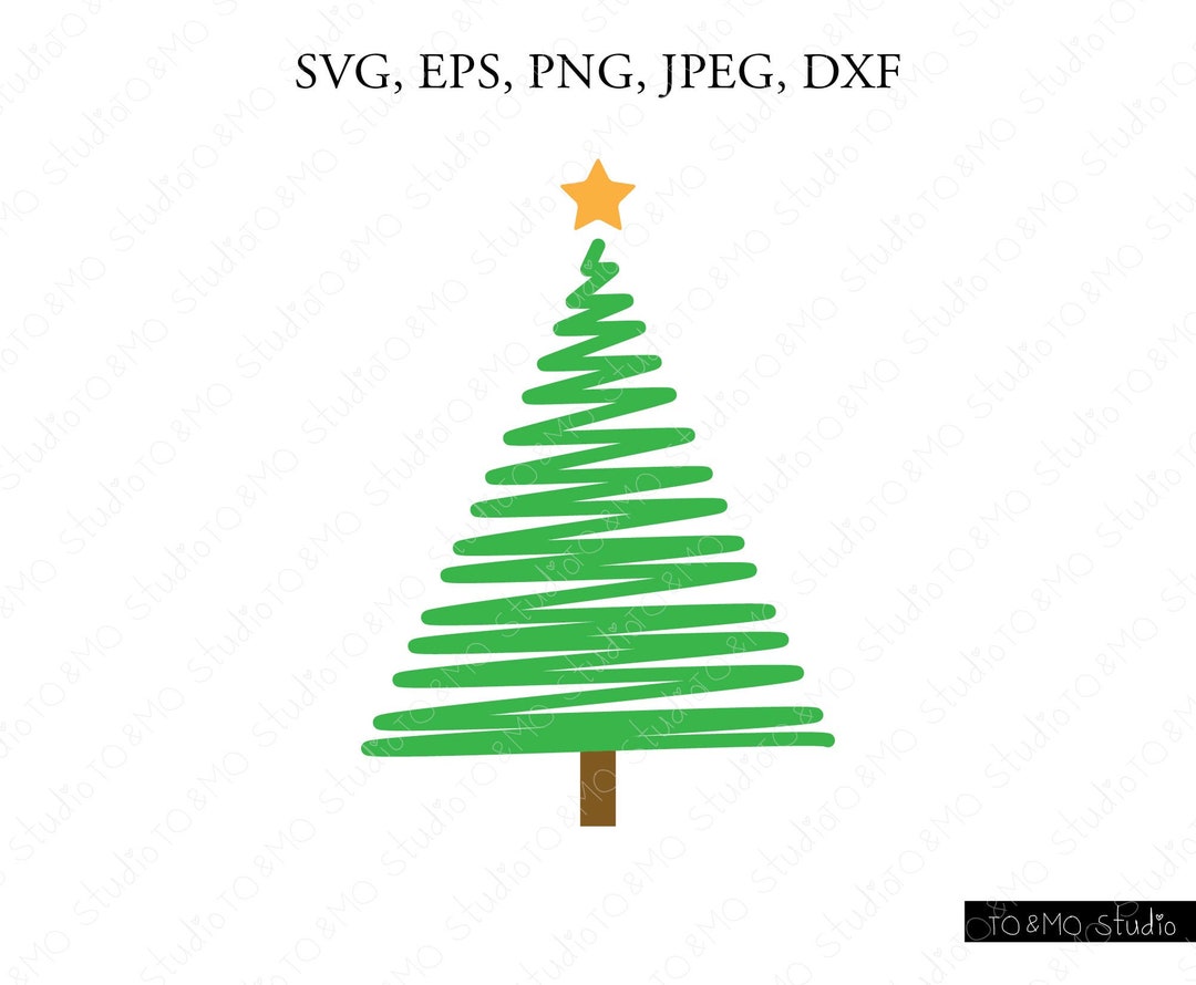 Christmas Tree SVG, Christmas Tree Doodle SVG, Christmas Tree ...