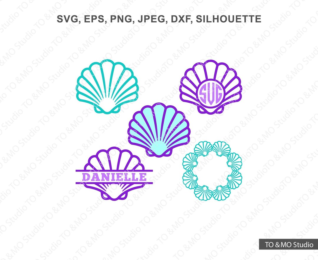 Shell SVG, Seashell Svg, Mermaid Shell Svg, Mermaid Clip Art, Mermaid ...