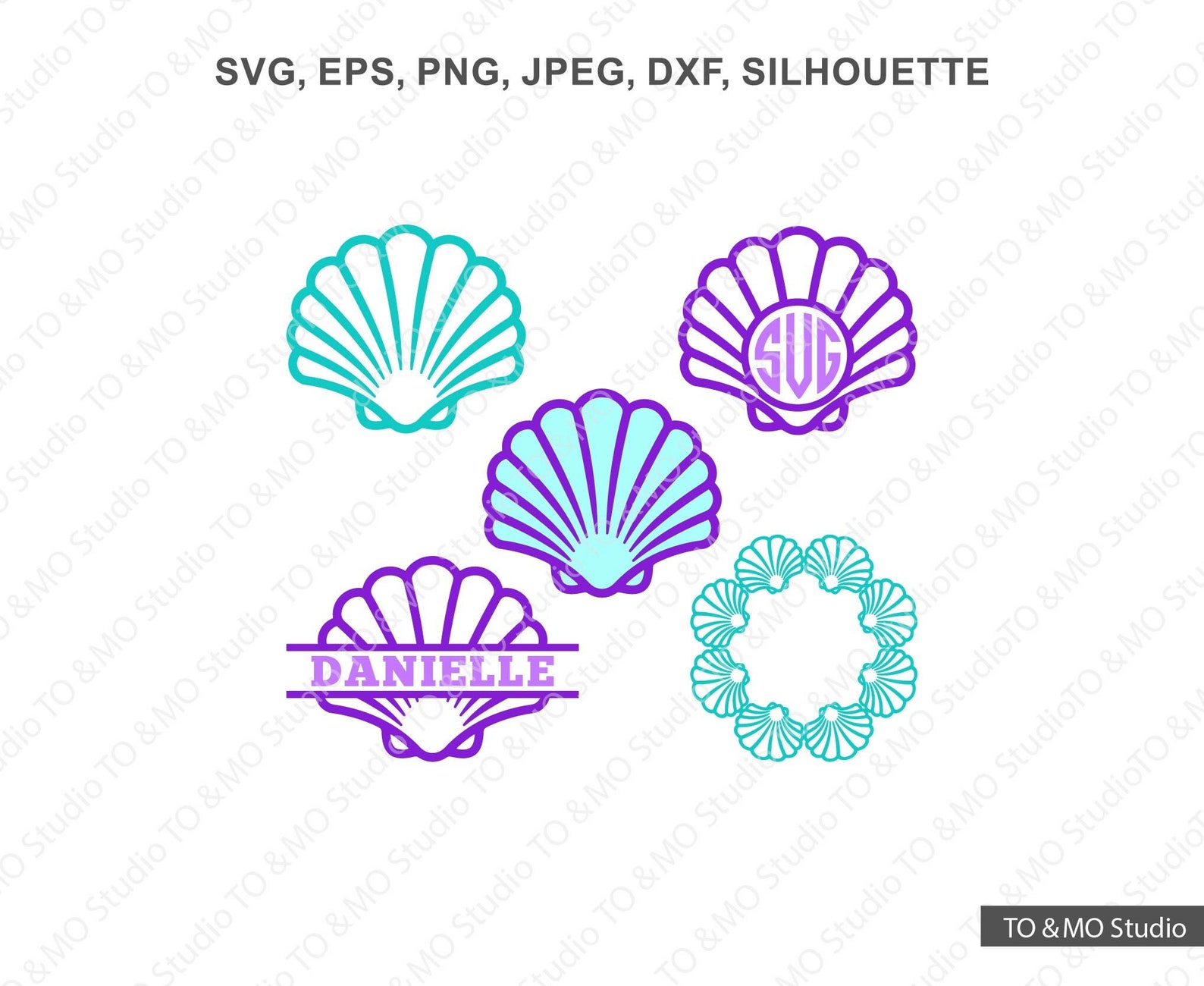 Shell SVG Seashell Svg Mermaid Shell Svg Mermaid Clip Art - Etsy