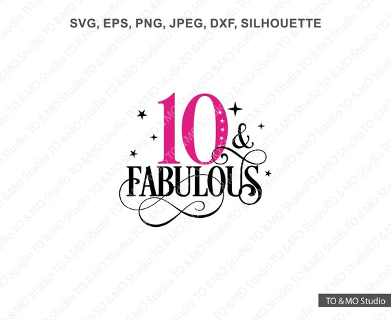 Tenth Birthday SVG 10th Birthday Svg 10th Birthday Birthday - Etsy
