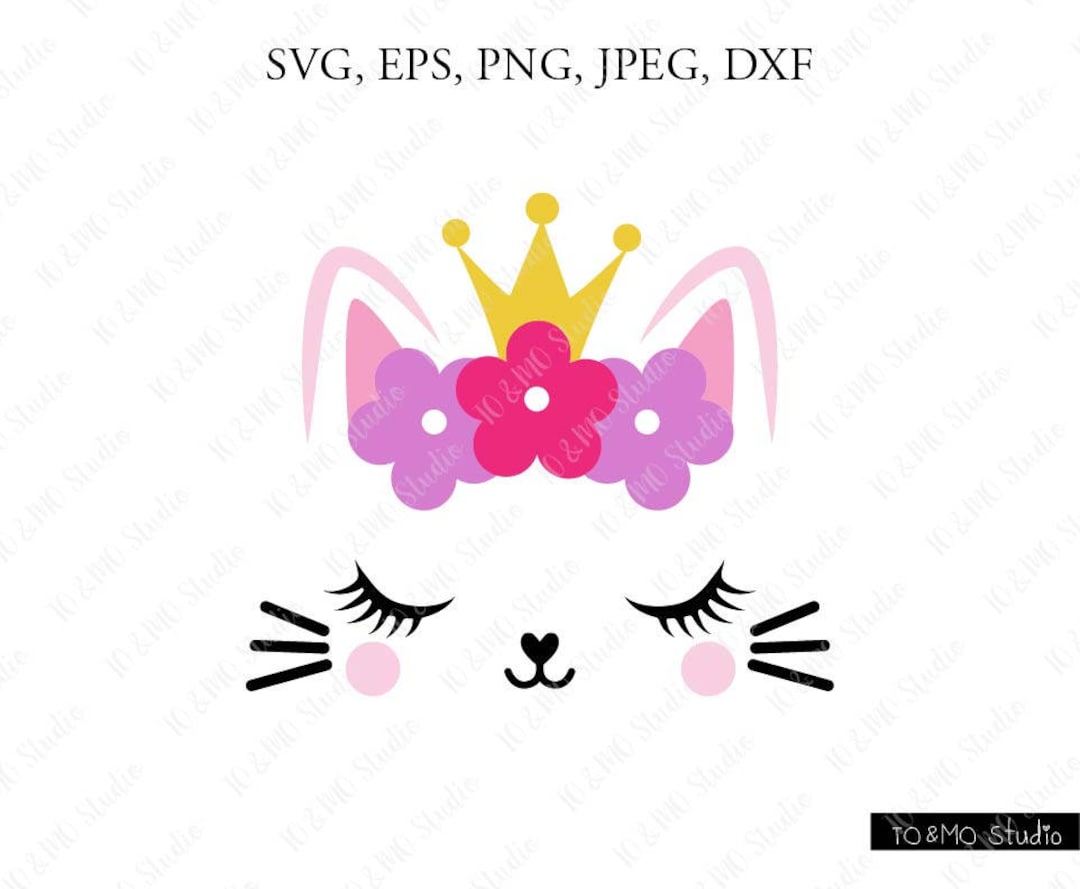 Cat SVG, Kitty SVG, Kitty Face Svg, Cat Clip Art, Cute Cat Face SVG ...