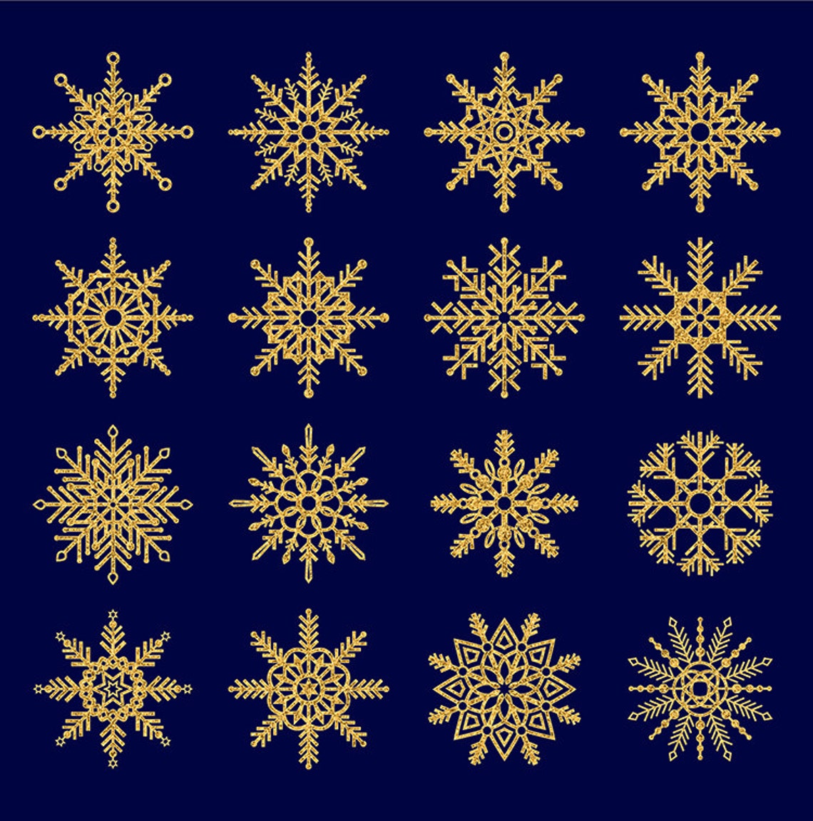 Glitter Snowflake Clip Art & Vectors Invitation Crafting | Etsy