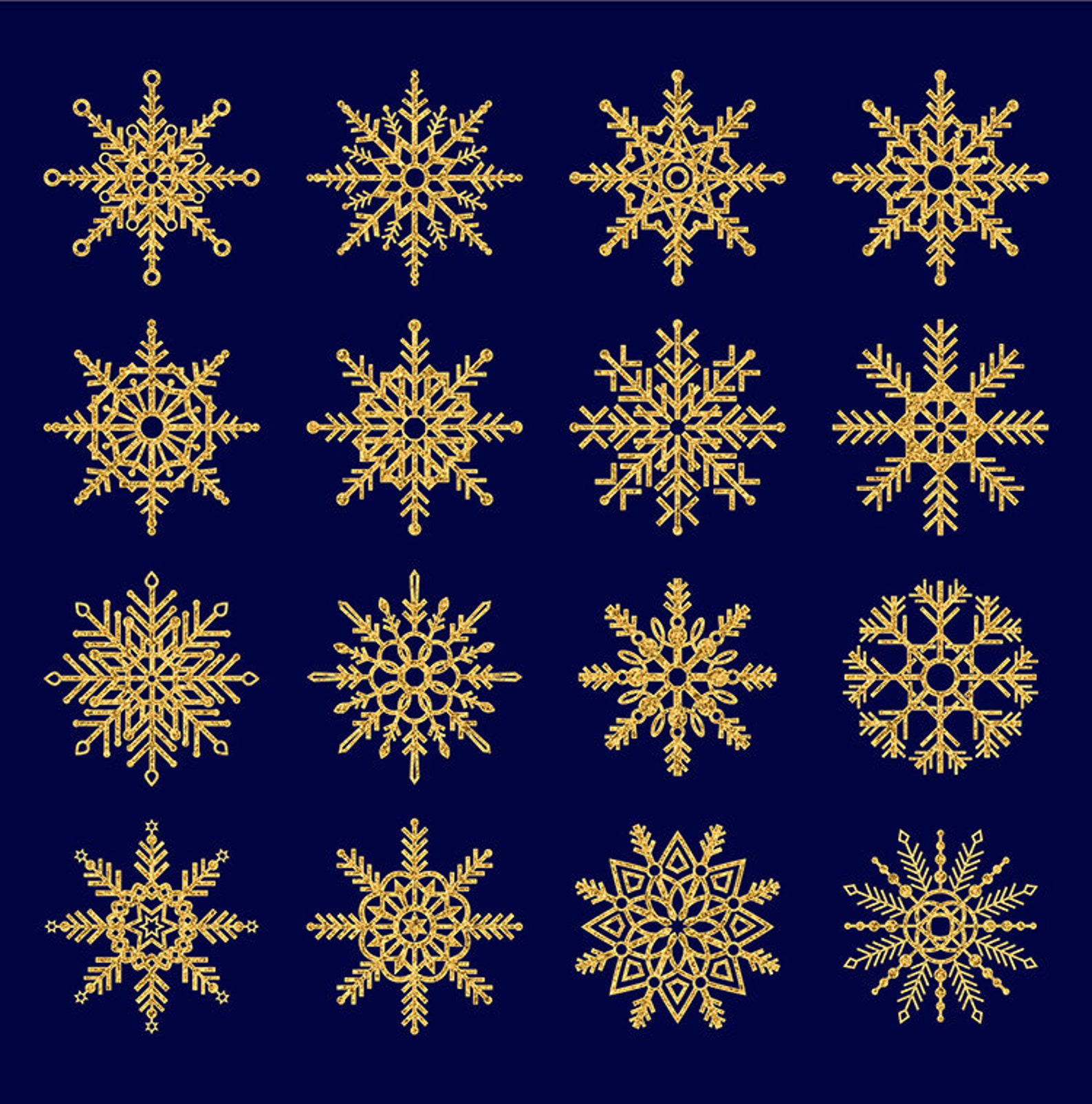 Glitter Snowflake Clip Art & Vectors Invitation Crafting | Etsy