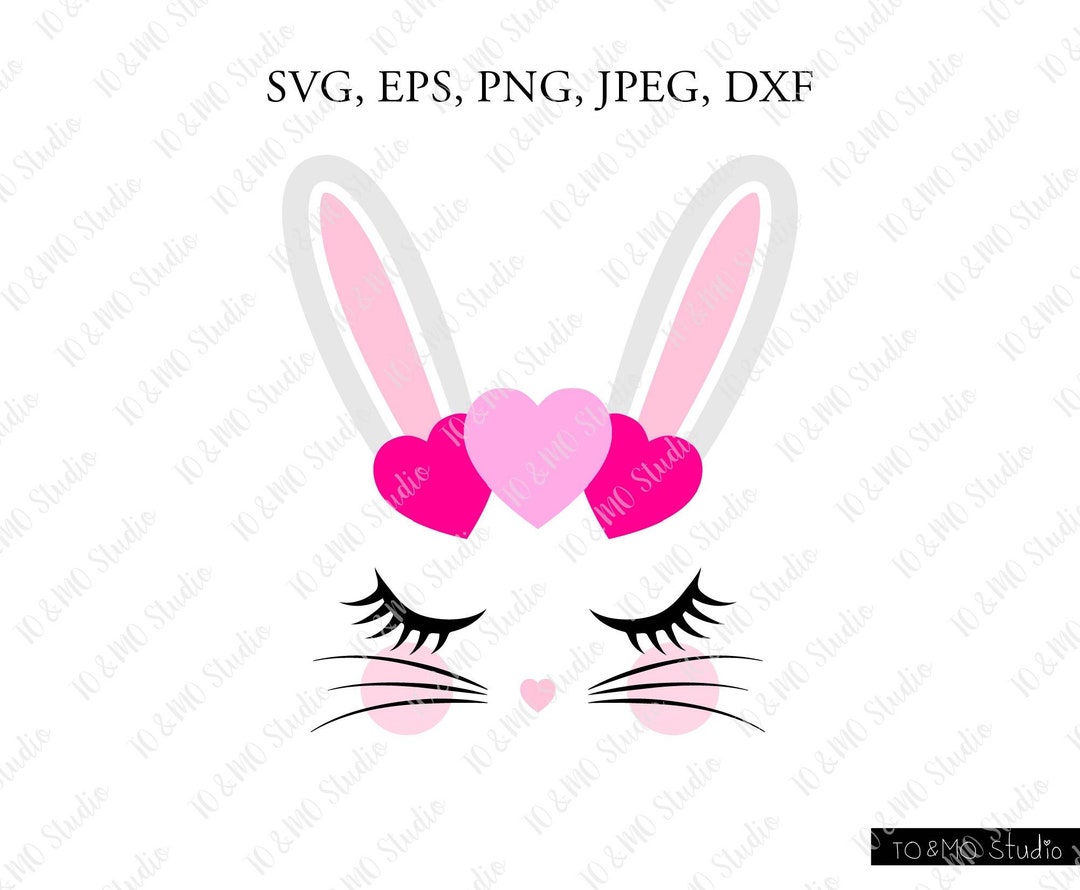 Bunny SVG, Cute Bunny Face Svg, Bunny Clip Art, Bunny Face SVG, Bunny ...