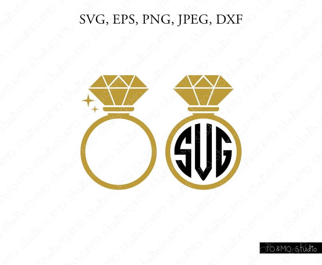 Diamond Ring Svg, Glitter Diamond Ring Svg, Engagement SVG, Wedding SVG ...