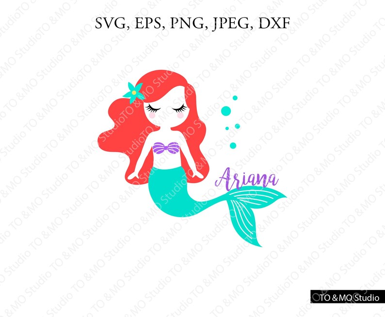 Mermaid SVG Mermaid Monogram Svg Cute Mermaid Svg Mermaid | Etsy