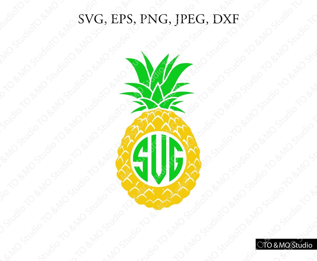 Pineapple Monogram Svg,pineapple SVG, Summer Svg, Pineapple Clipart ...
