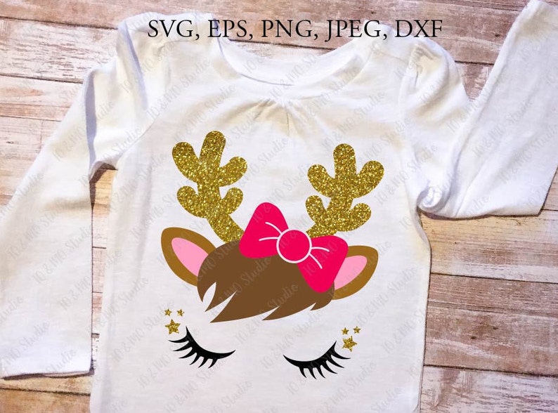 Reindeer SVG, Cabeza de reno Svg, Clip Art de reno, Cara de reno SVG ...