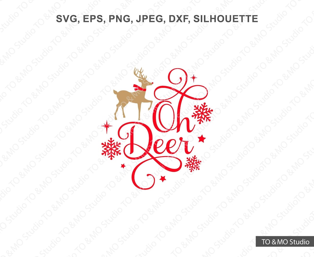 Santa Svg, Reindeer Svg, Oh Deer Svg, Merry Christmas SVG, Jingle Bells ...