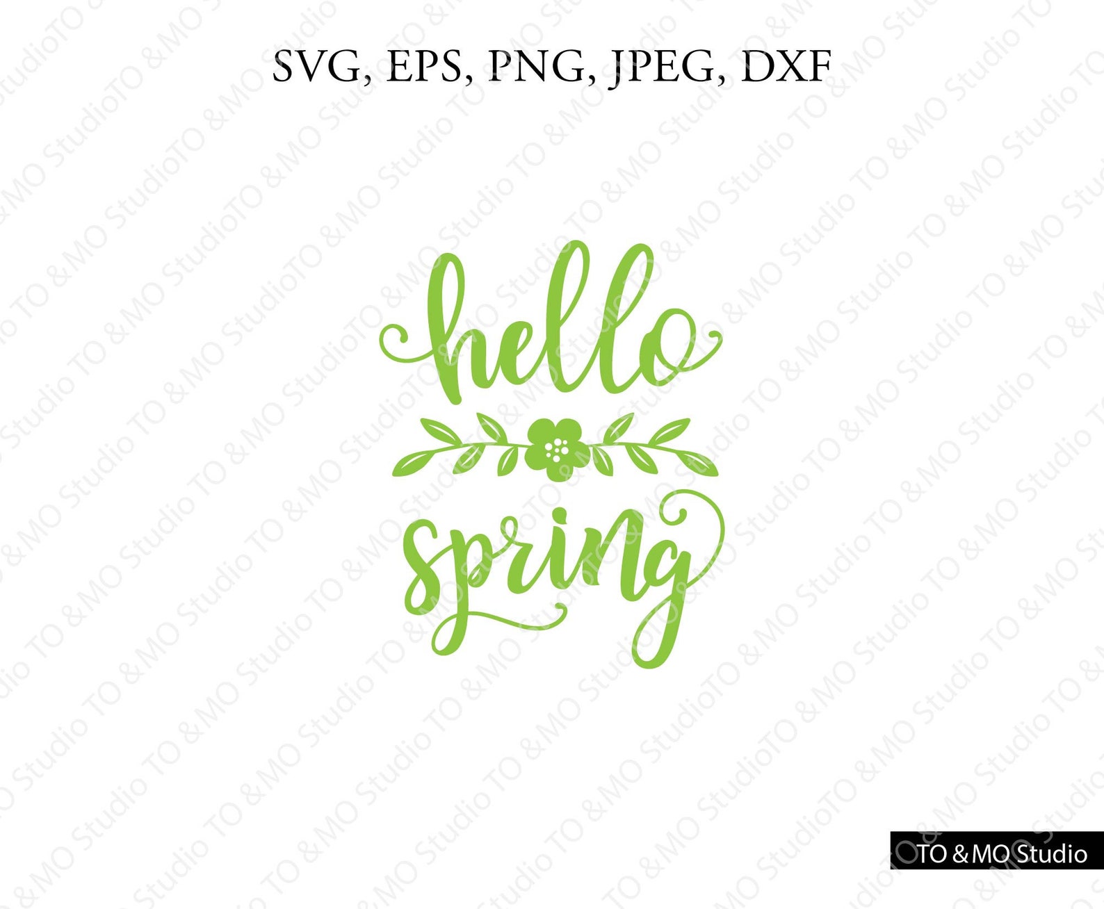 Hello Spring SVG Easter Svg Spring Svg Hello Spring Clip - Etsy