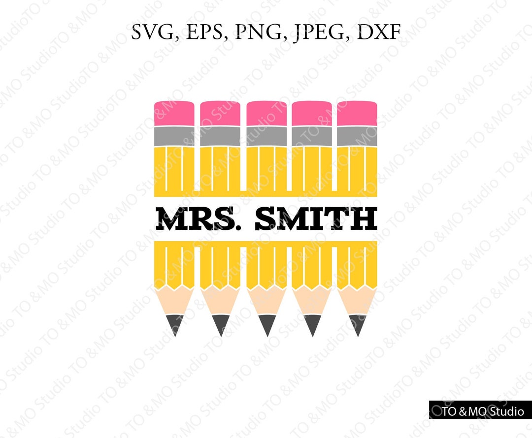 School Svg, Pencil SVG, Pencil Monogram Svg, School Svg, Teacher Svg ...