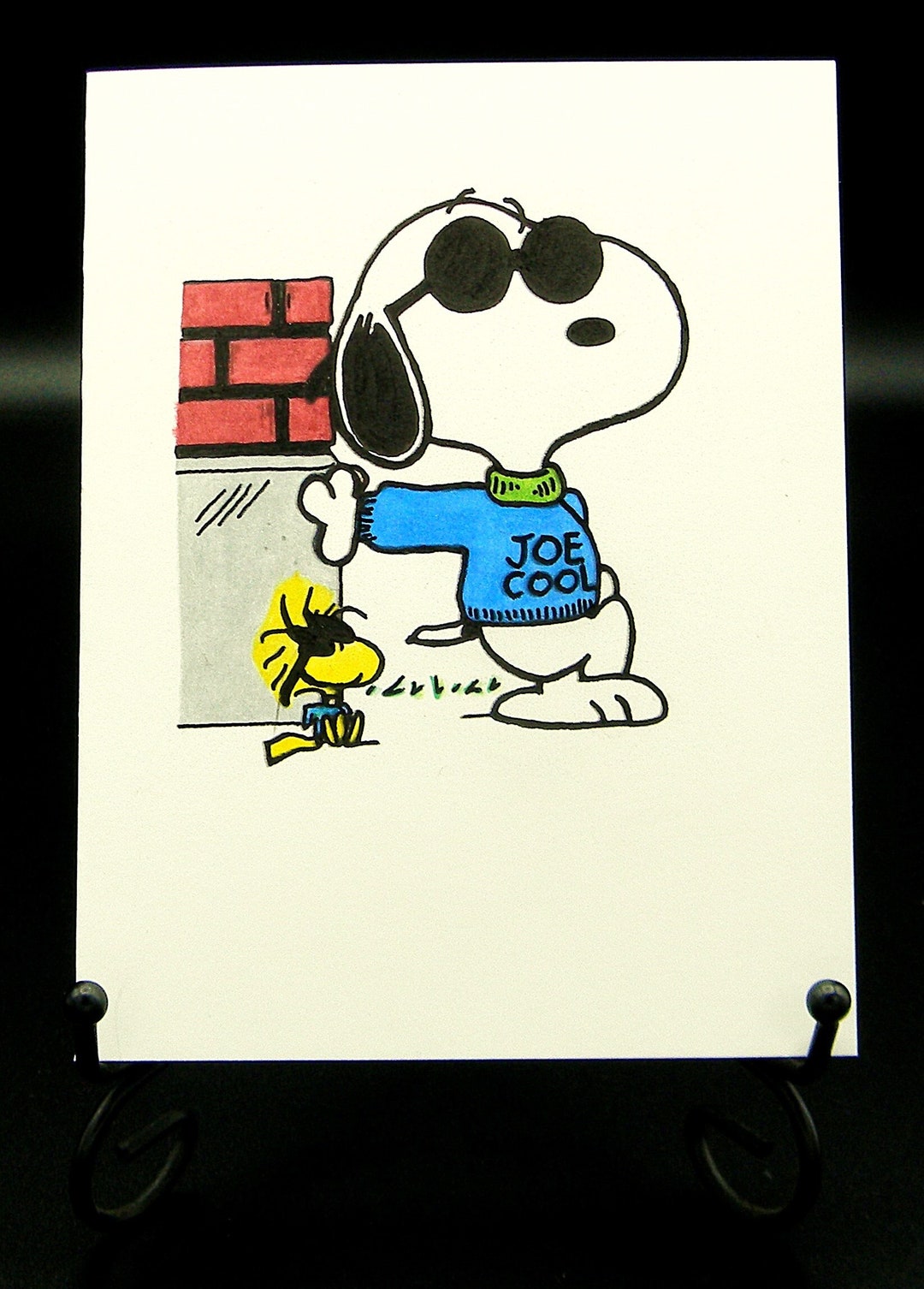 Snoopy Joe Cool With Woodstock Card: Add a Greeting or Leave Blank - Etsy