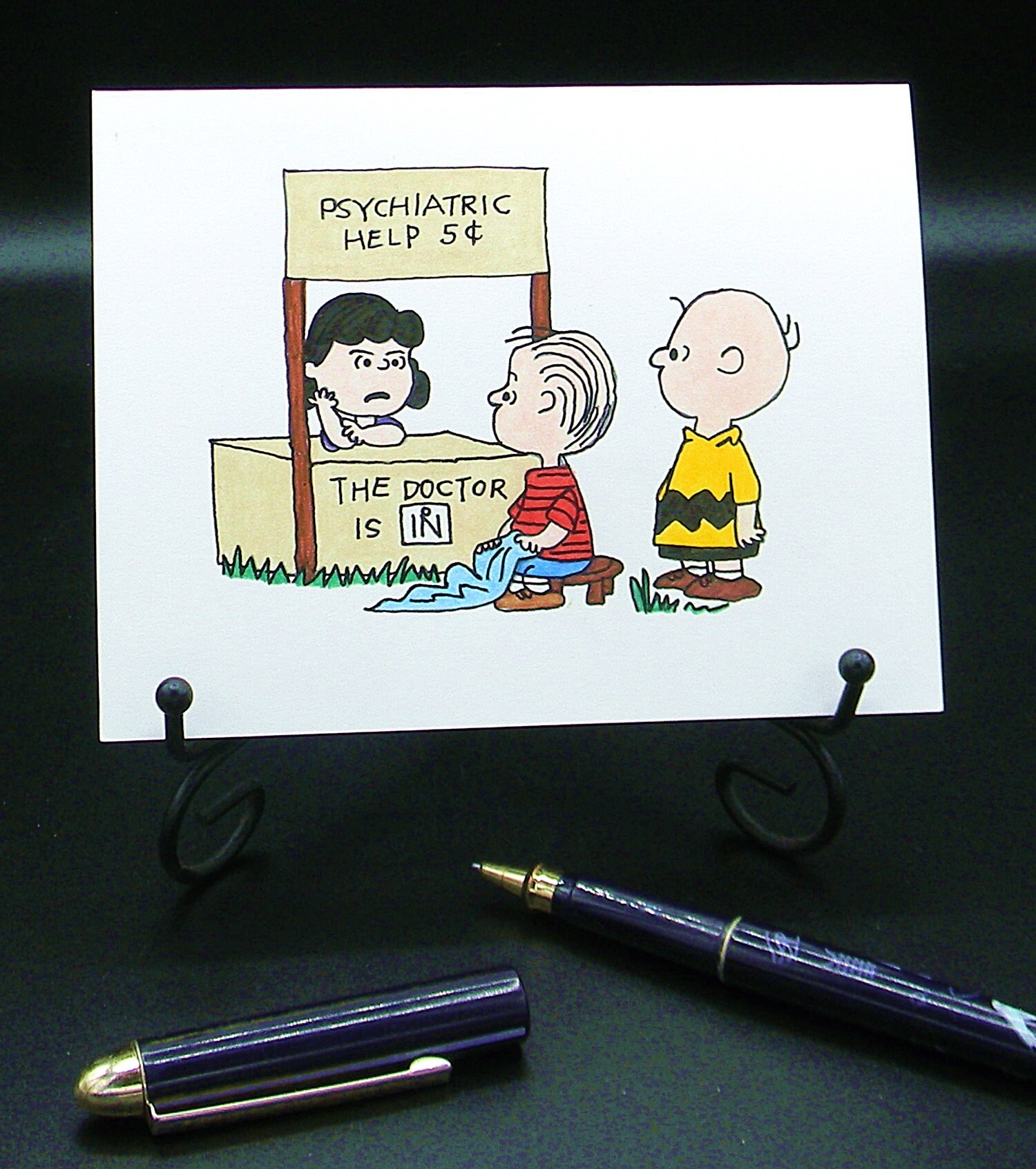 Charlie Brown, Linus, Lucy Psychiatric Booth: Add a Greeting or Leave ...